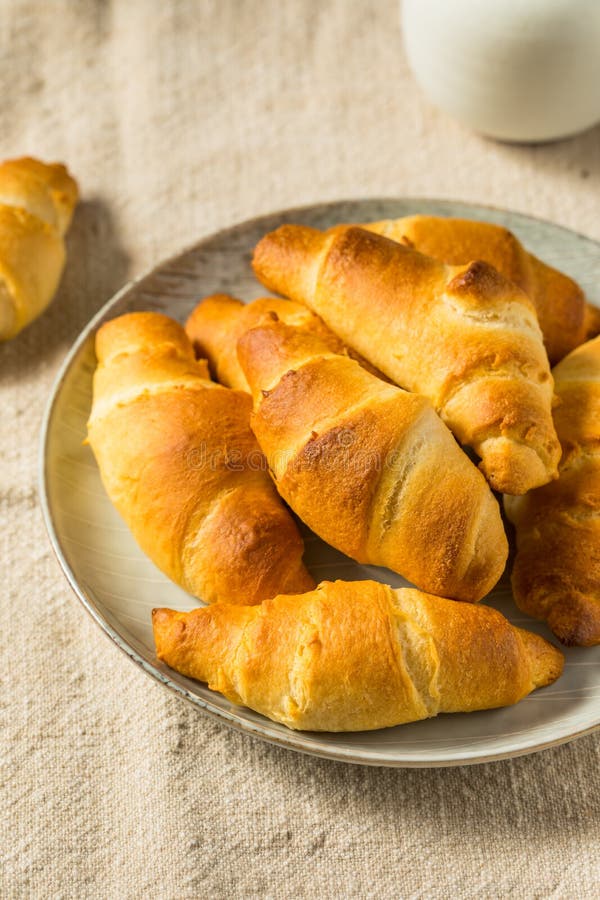 Homemade Croissant Crescent Rolls Stock Image - Image of food, brown ...