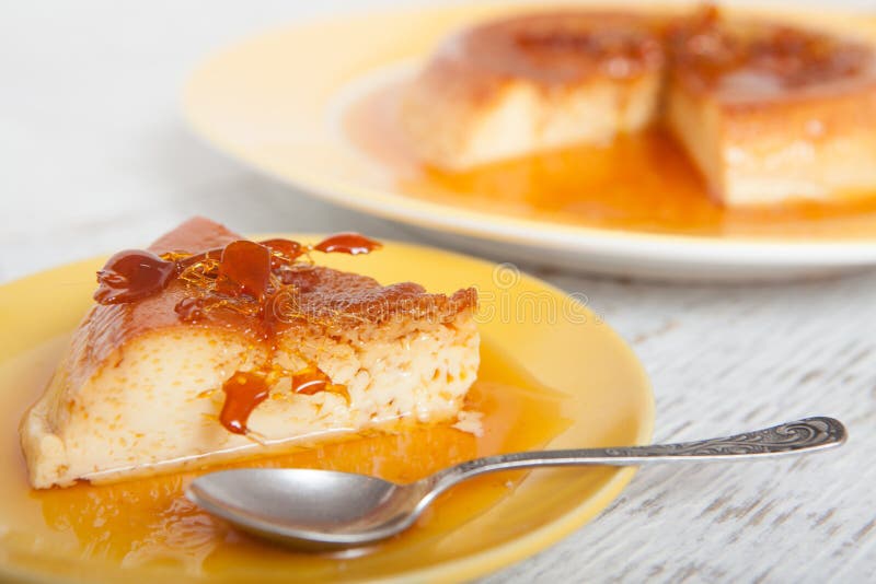 Homemade custard pudding stock image. Image of isolated - 68752227