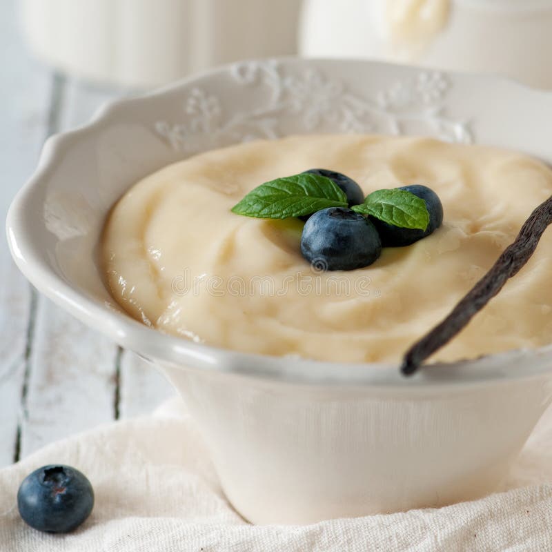 Homemade custard stock image. Image of mint, ingredient - 36016749