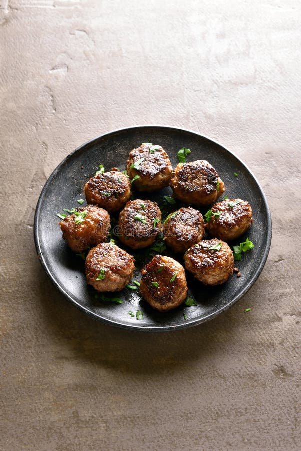 Homemade cutlets on plate stock photo. Image of dish - 166041064