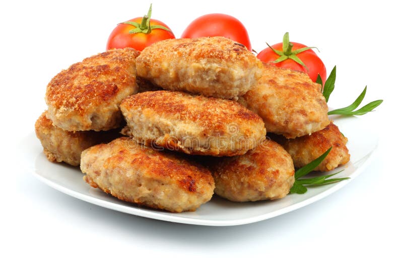 Homemade Cutlets, Food, Frying Meat, Skillet with Meat Stock Photo ...