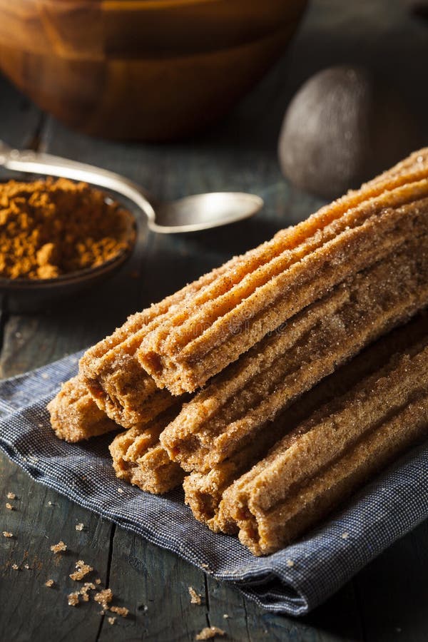 Homemade Deep Fried Churros Stock Image - Image of gastronomy ...