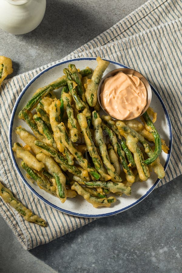 Homemade Deep Fried Green Beans Stock Image - Image of green, health ...
