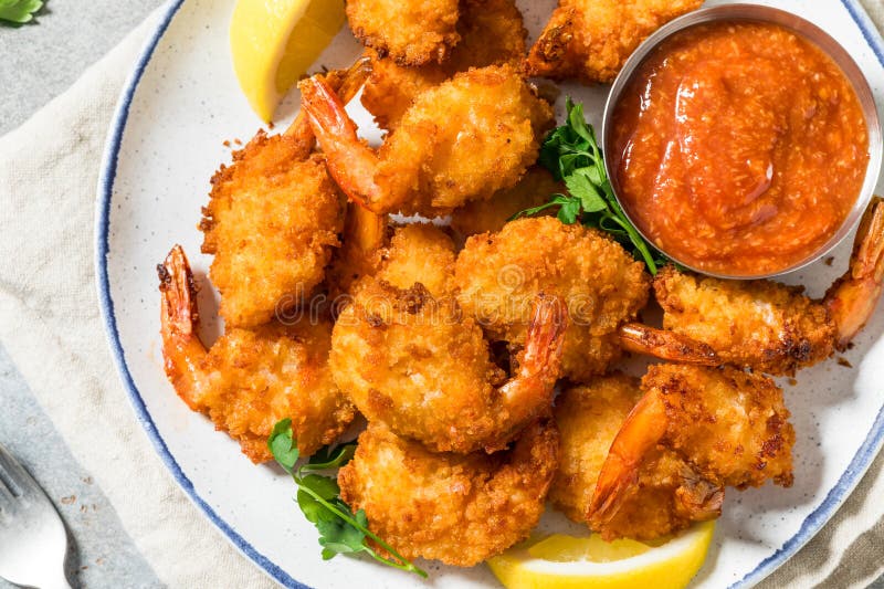 Homemade Deep Fried Panko Shrimp Stock Image - Image of crumbed ...