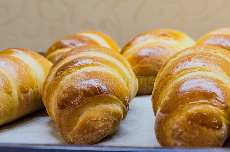 Homemade Delicious Buns with Sausage. Stock Photo - Image of lunch ...