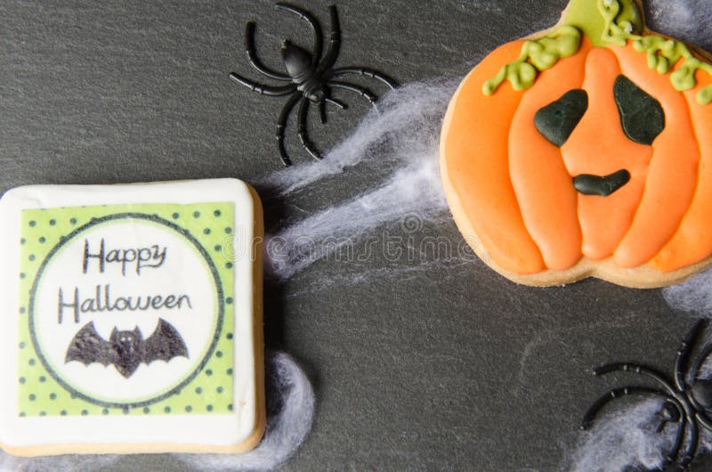 Homemade Delicious Gingerbread Biscuits for Halloween Stock Photo ...