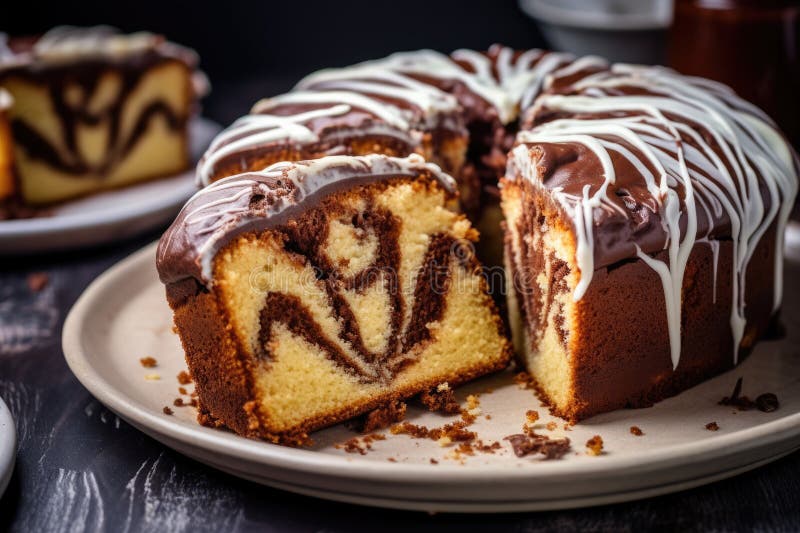 Homemade Delicious Zebra Marble Cake Stock Photo - Image of disrobed ...