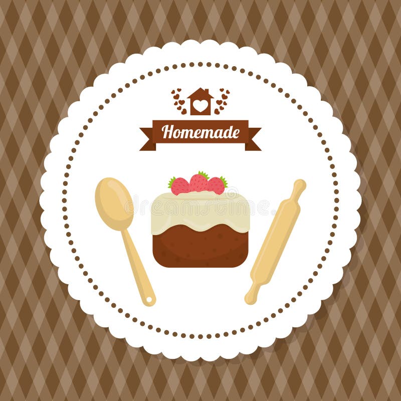 Homemade dessert graphic stock vector. Illustration of dinner - 62576701