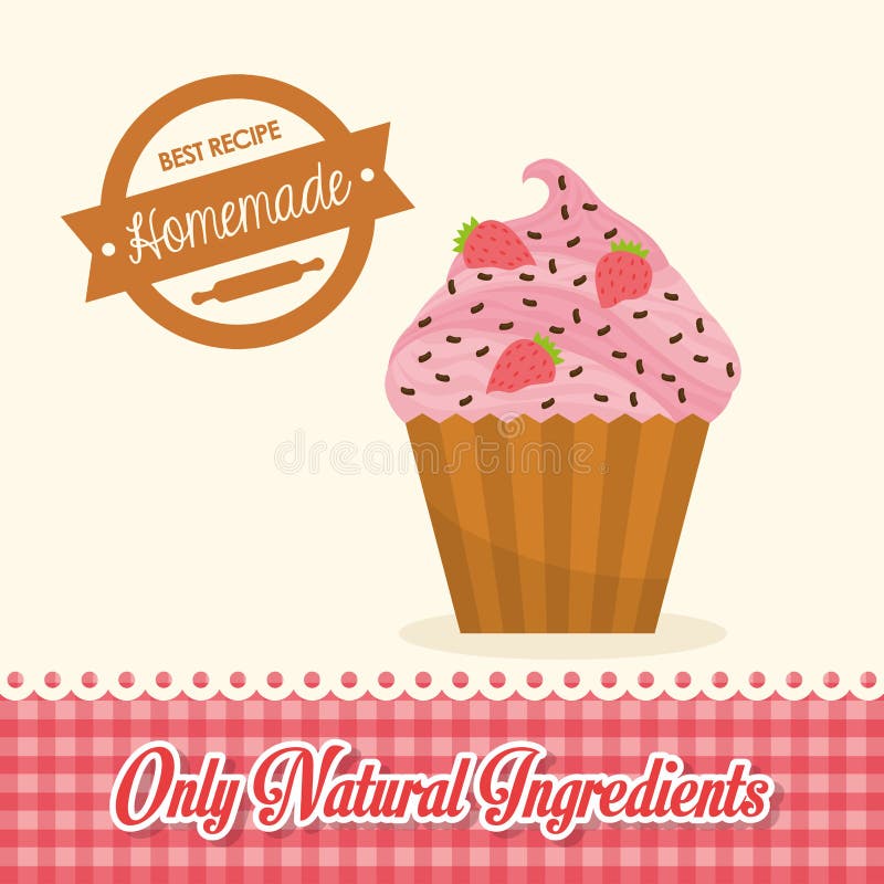 Homemade dessert graphic stock vector. Illustration of kitchen - 62576917