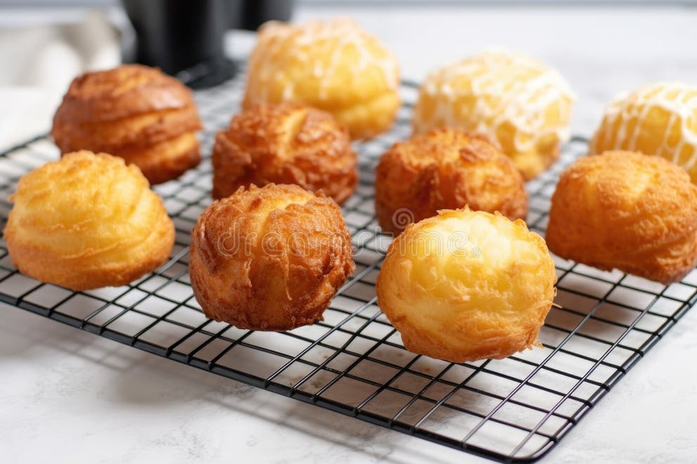 Homemade Donuts Cooling on a Wire Rack Stock Photo - Image of delicious ...