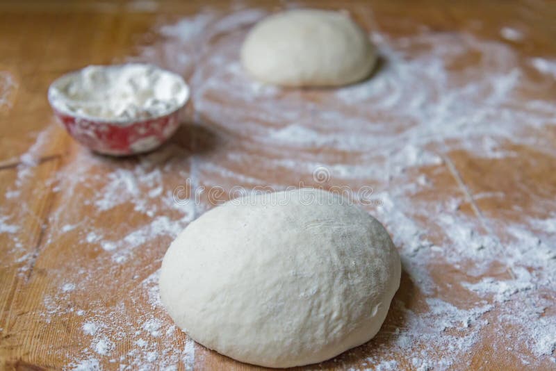 Homemade Dough in a Cuisine on the Table Stock Image - Image of healthy ...