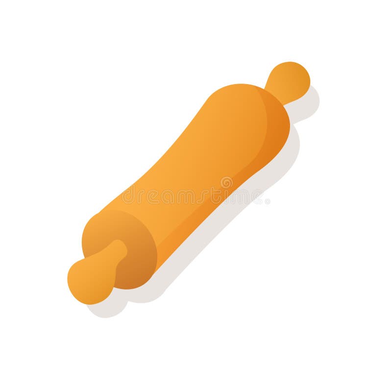 Homemade Dough with Rolling Pin Vector Illustration Stock Vector ...