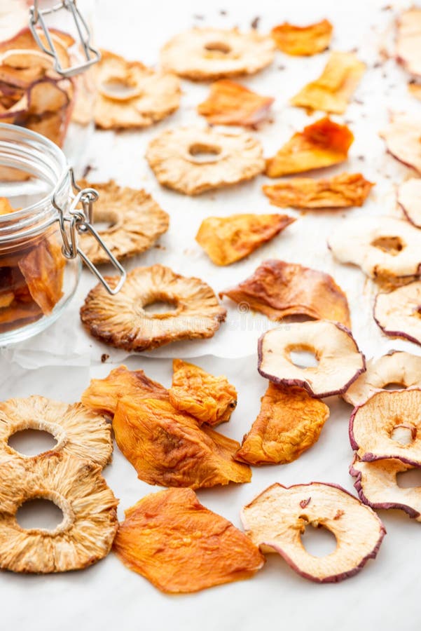 Homemade Dried Fruit Chips. Healthy Brunch Snack Stock Image - Image of ...