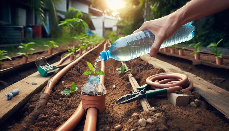 Simple Drip Irrigation System Using Plastic Bottles in Greenhouse AI ...