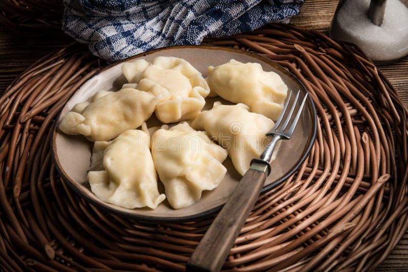 Homemade Dumplings with Cheese Stock Photo - Image of healthy, homemade ...