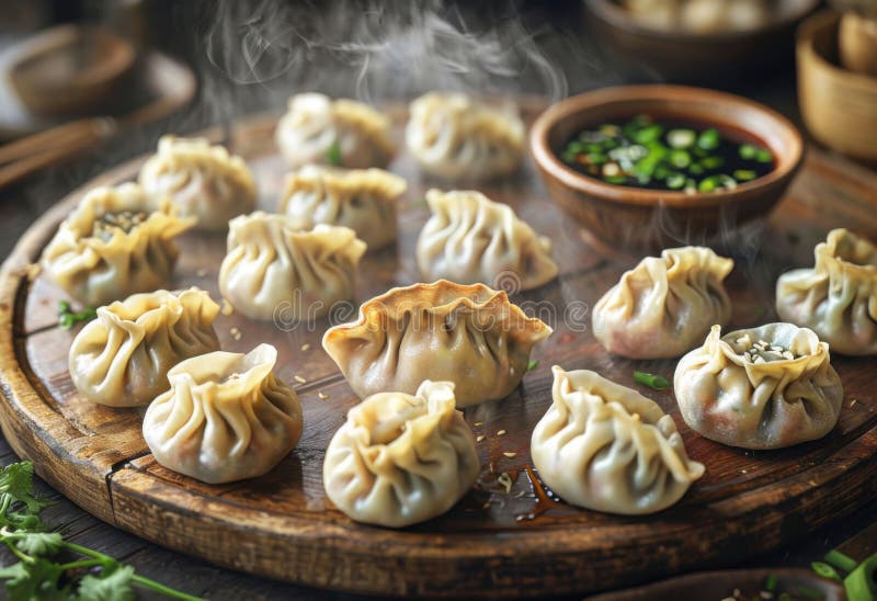 Homemade Dumplings on a Table Stock Photo - Image of cuisine ...