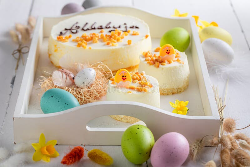 Homemade Easter Curd Pudding As Traditional Easter Cake Stock Photo ...