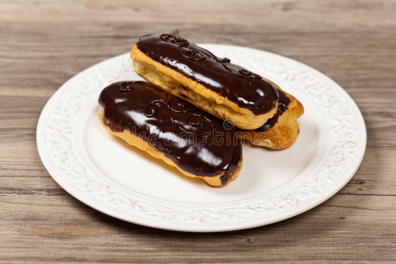 Homemade Eclairs with Cream Stock Image - Image of diet, pastry: 38911627