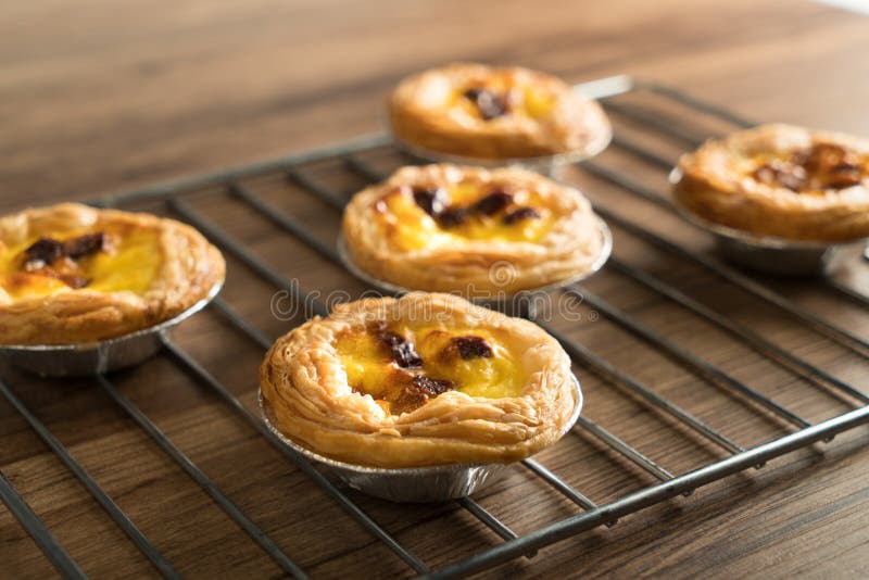 Egg Tart with White Background Stock Image - Image of cookies, golden ...