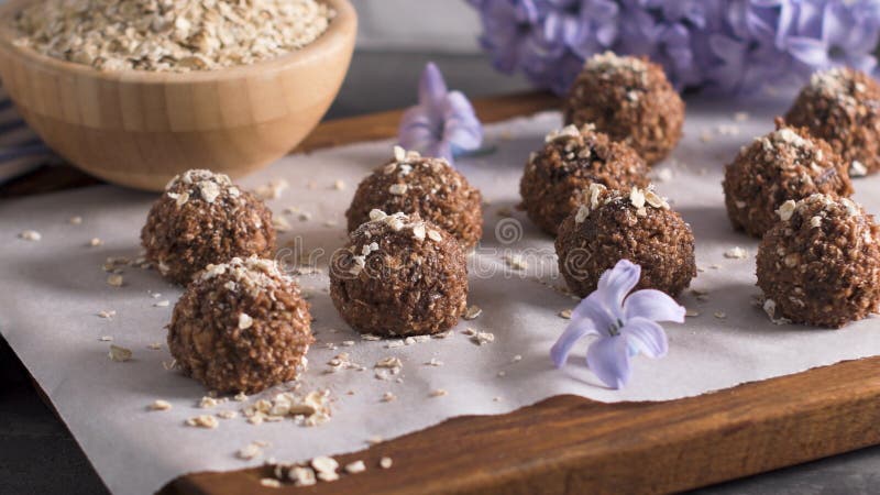 Homemade energy balls stock image. Image of banana, diet - 261829987