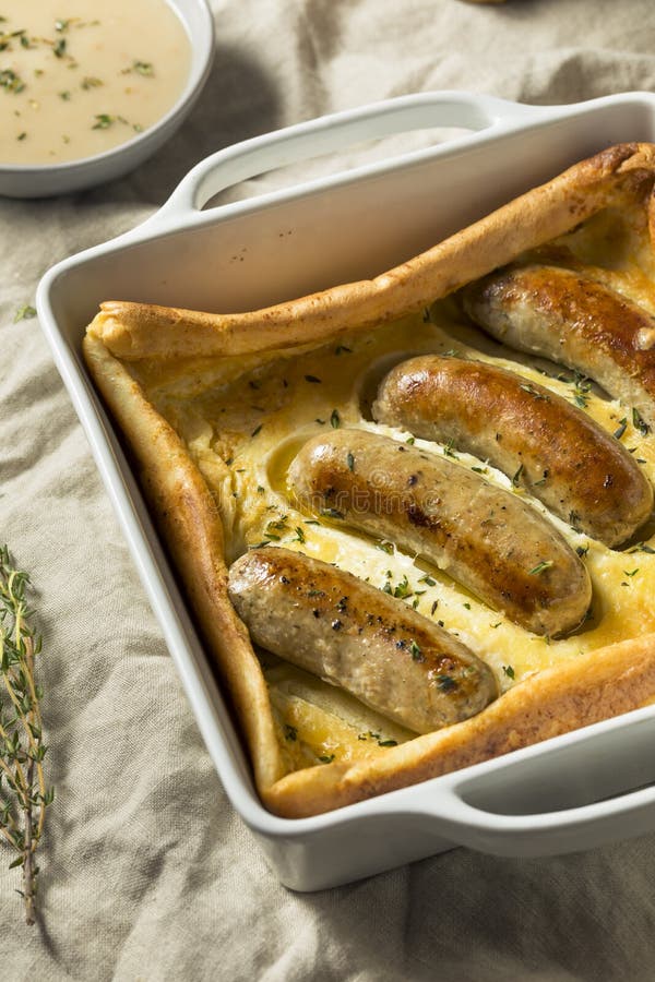 Homemade English Toad in the Hole Stock Photo - Image of dish, lunch ...