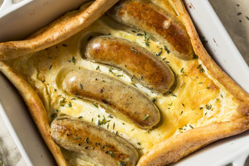 Homemade English Toad in the Hole Stock Image - Image of bake, lunch ...