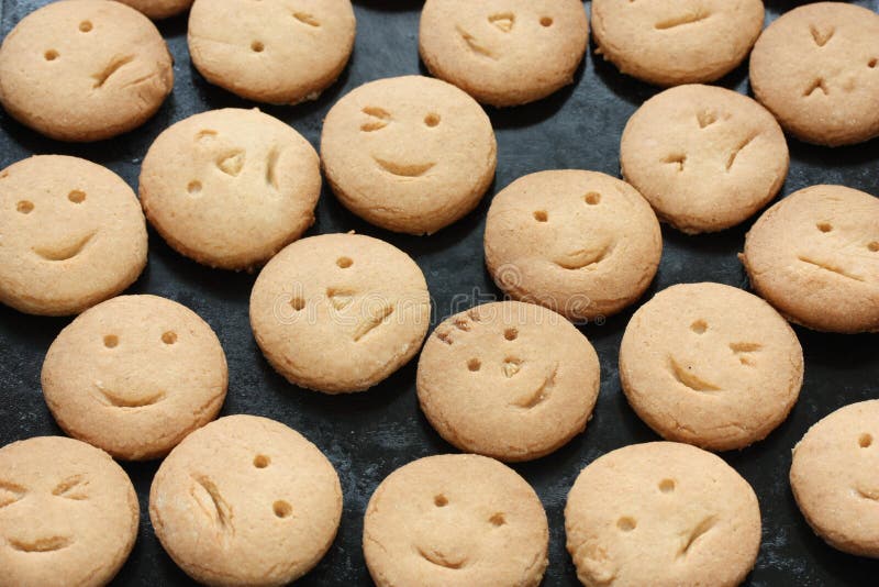 Homemade face cookies stock image. Image of break, face - 19365781