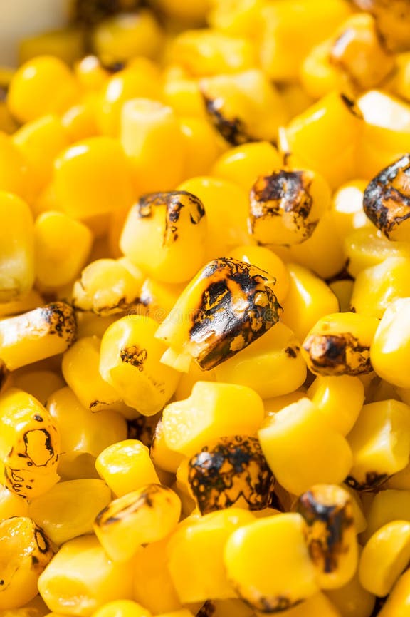 Homemade Fire Roasted Corn Kernels Stock Photo - Image of roast, yellow ...