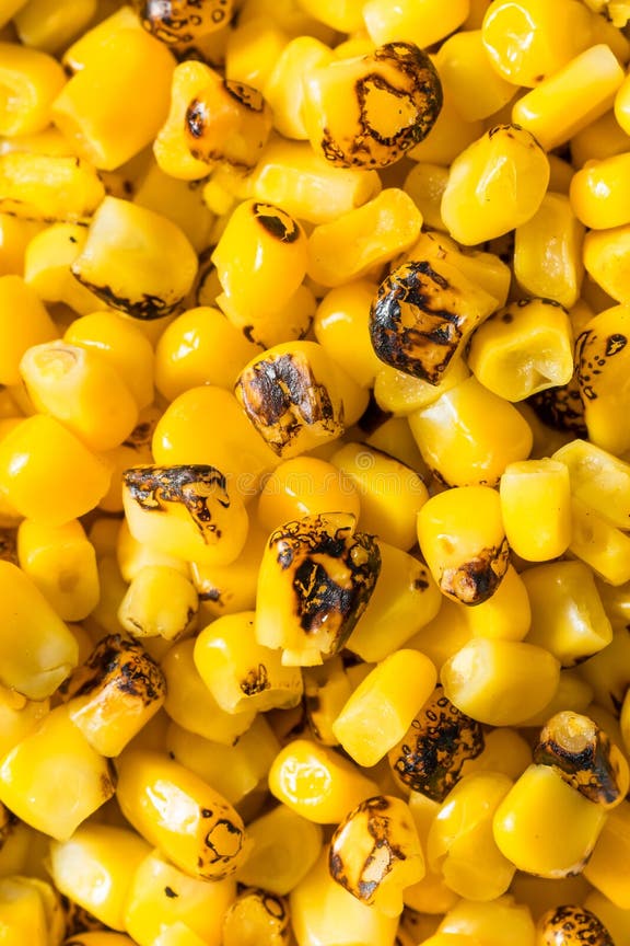 Homemade Fire Roasted Corn Kernels Stock Photo - Image of cooked ...
