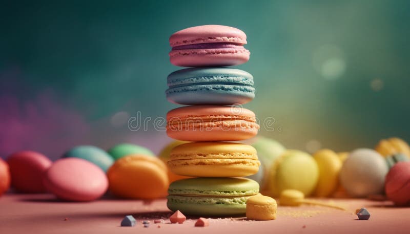 A Homemade French Macaroon Stack, a Sweet Indulgence Celebration ...