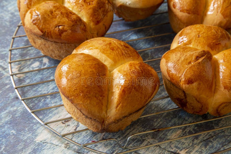 Homemade Fresh Bread Cluster Buns Stock Photo - Image of freshness ...