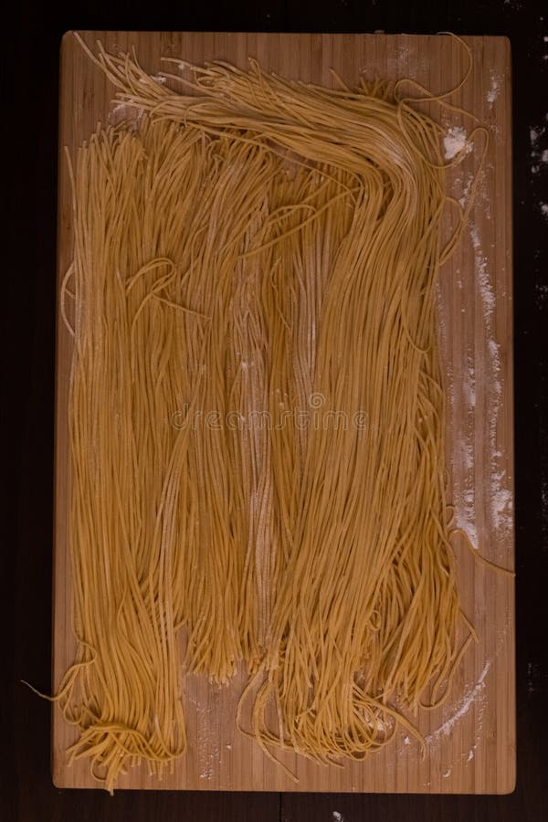 Homemade Fresh Spaghetti Pasta Stock Image - Image of italian, pasta ...