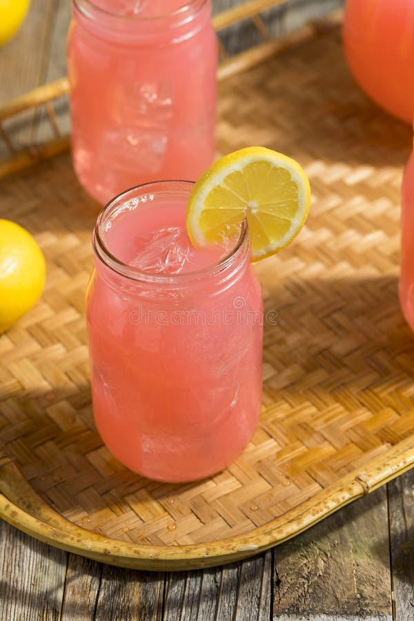Homemade Fresh Pink Lemonade Stock Photo - Image of pitcher, cocktail ...