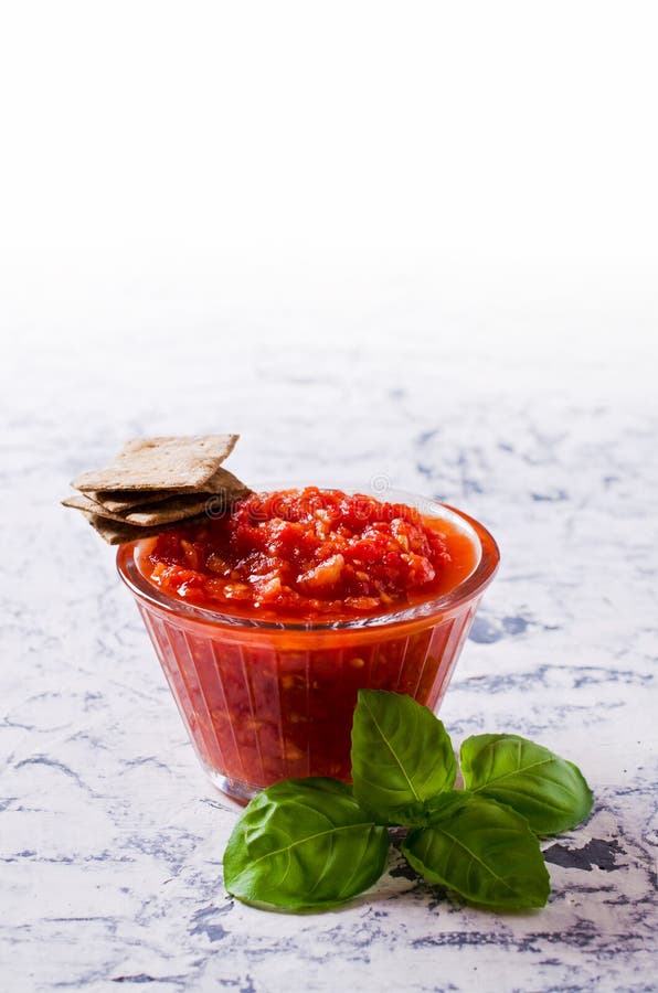 Homemade fresh salsa stock image. Image of diet, ethnic - 69890863