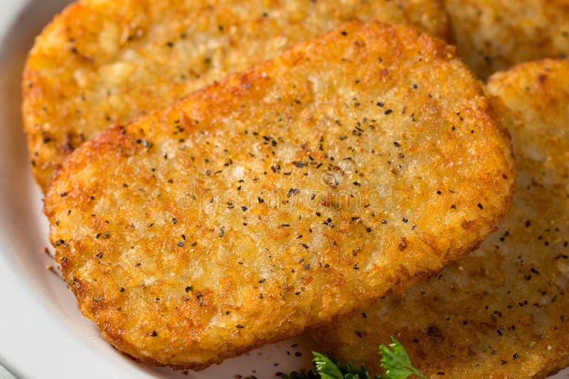 Homemade Fried Hashbrown Patty Stock Image - Image of cooked, treat ...
