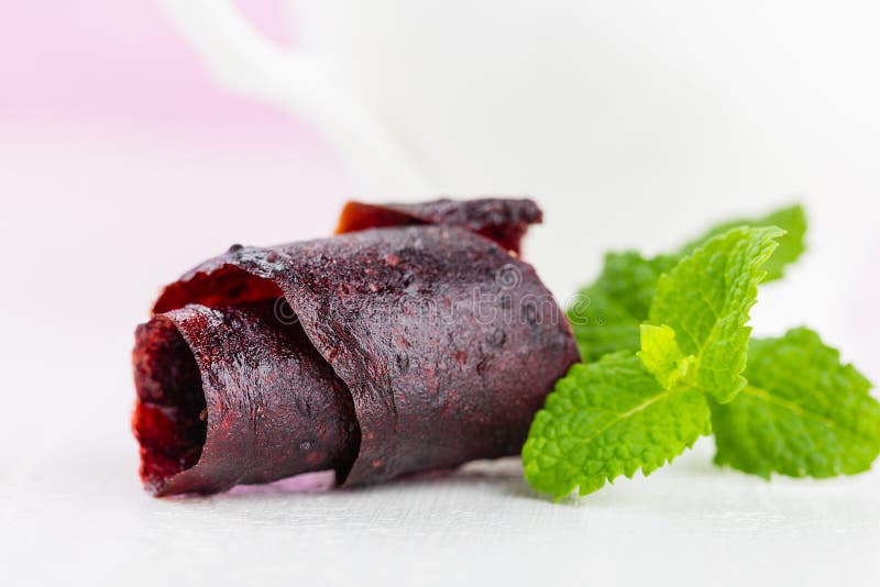 Homemade Fruit Leather of Currant Pastila Stock Photo - Image of ...
