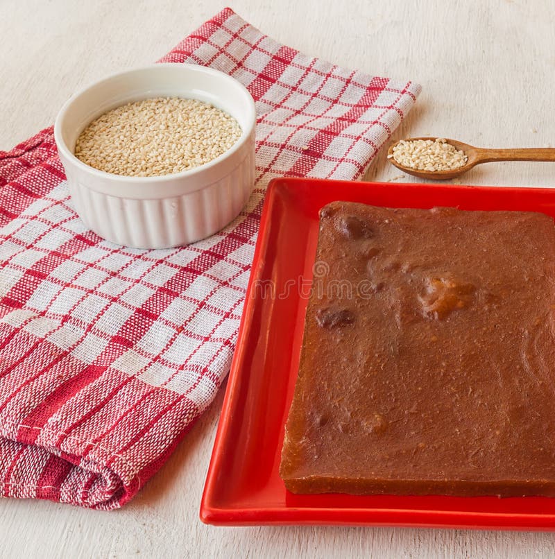 Homemade Fruit Paste Turkish Delight on a Plate Stock Image - Image of ...
