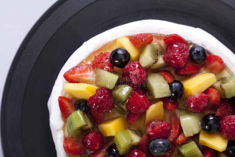 Homemade Fruit Tart with Berries Stock Photo - Image of plate, fruit ...