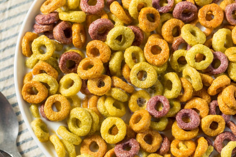 Homemade Fruity Fruit Loop Cereal Stock Photo - Image of healthy ...