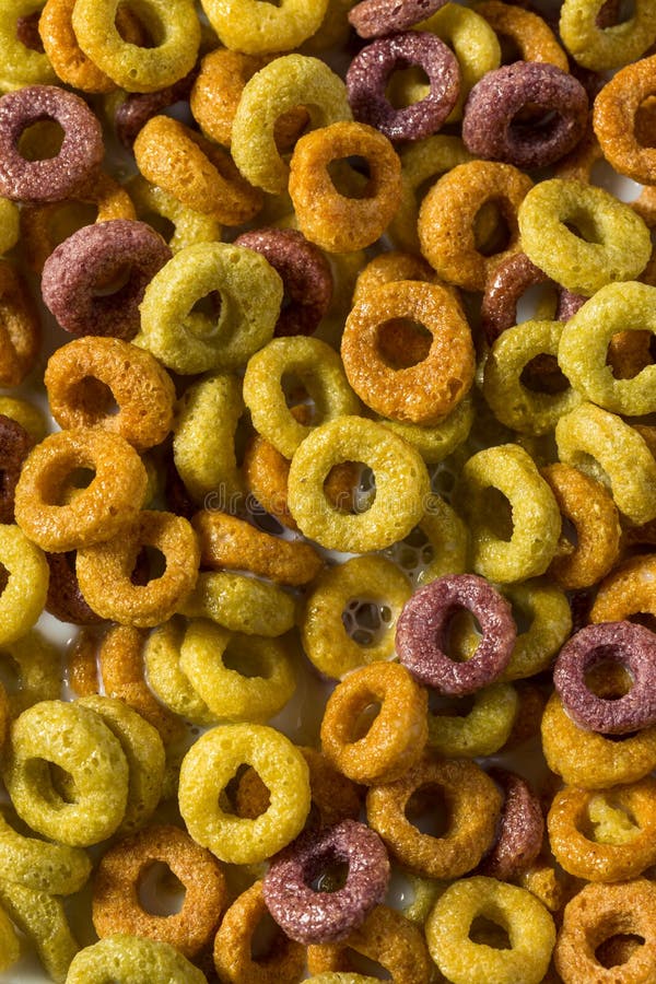 Homemade Fruity Fruit Loop Cereal Stock Image - Image of multicolored ...