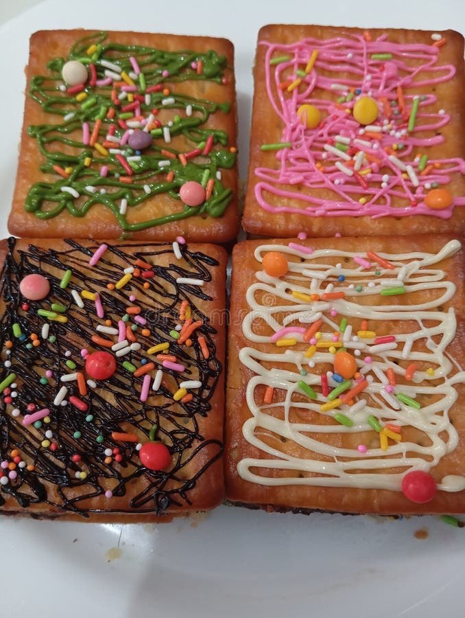 Homemade Gabin Cake with Various Appetizing Toppings Stock Photo ...