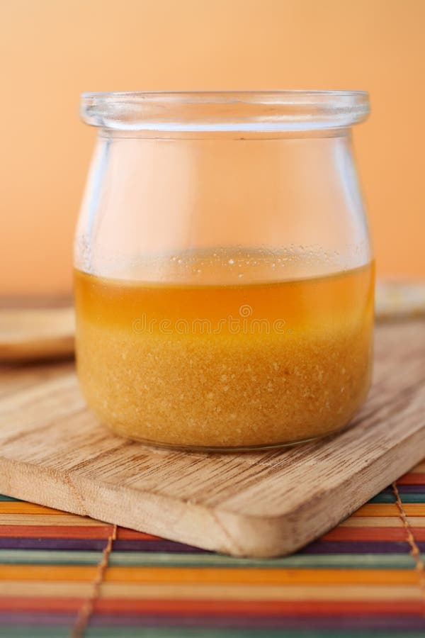 Homemade Ghee in Container on a Table , Stock Image - Image of dishes ...