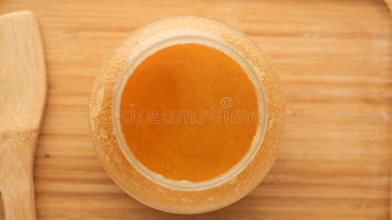 Homemade Ghee in Container on a Table , Stock Footage - Video of cream ...