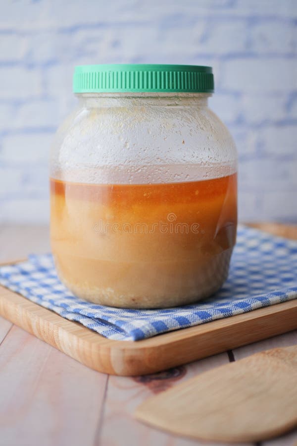 Homemade Ghee in Container on a Table , Stock Image - Image of closeup ...