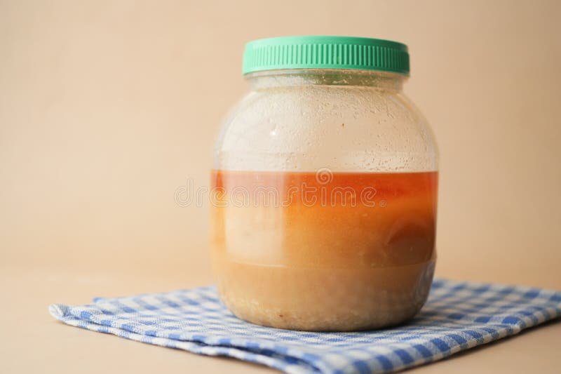 Homemade Ghee in Container on a Table , Stock Image - Image of butter ...