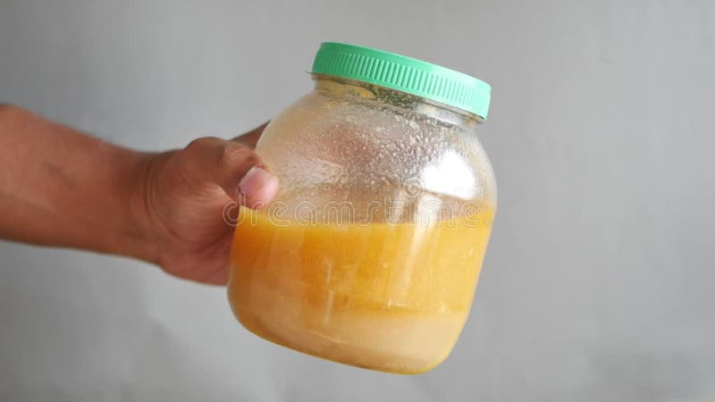 Homemade Ghee in Container on a Table , Stock Footage - Video of ...