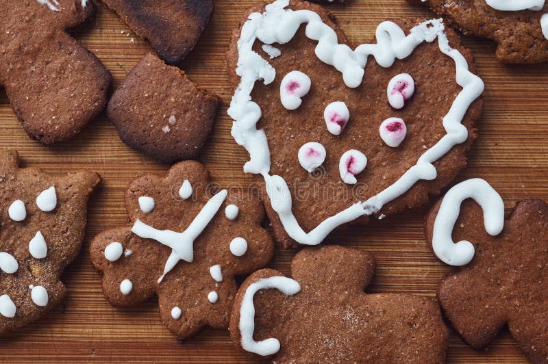 Homemade Gingerbread Cookies Stock Image - Image of biscuit, horizontal ...