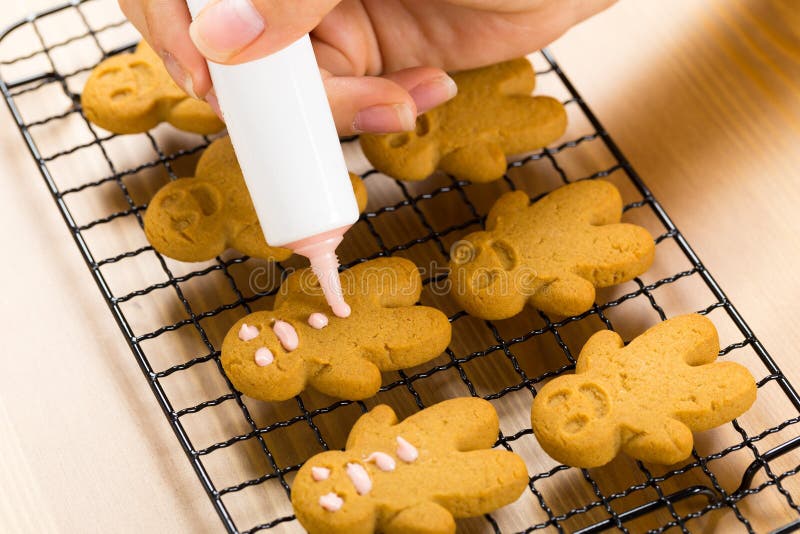 Homemade gingerbread man stock image. Image of icing - 36005459