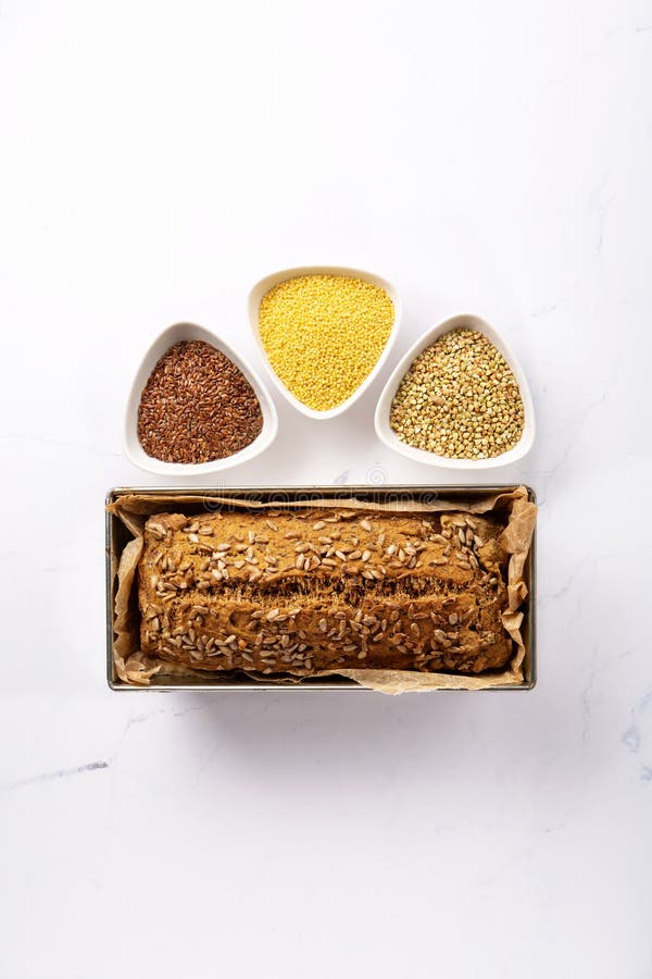 Homemade Gluten Free Bread Healthy Eating Concept Millet Buckwheat