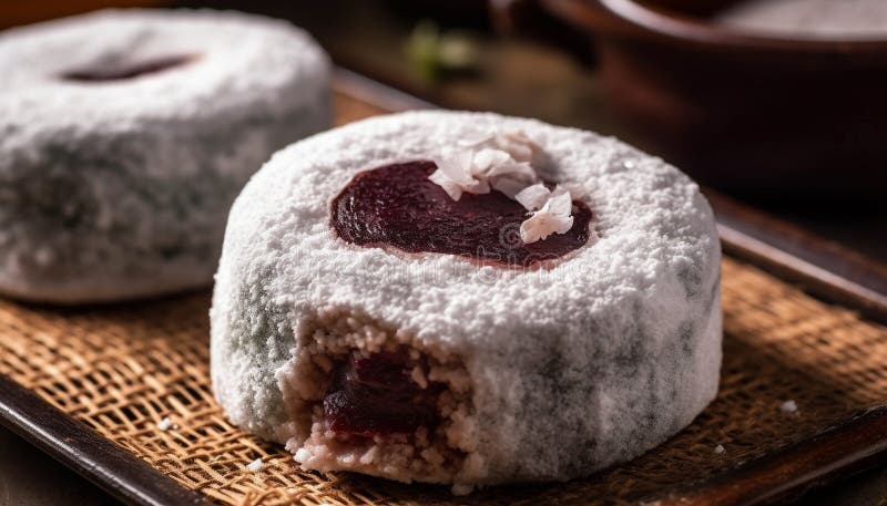 Homemade Gourmet Dessert Chocolate Raspberry Coconut Donut Generated by ...